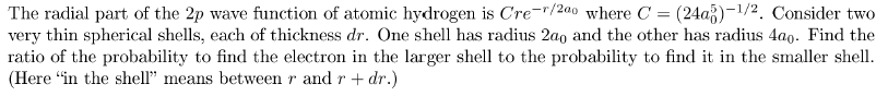 Solved The Radial Part Of The 2p Wave Function Of Atomic