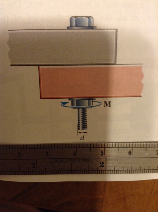 Solved: The Square Threaded Bolt Is Used To Join Two Plate... | Chegg.com