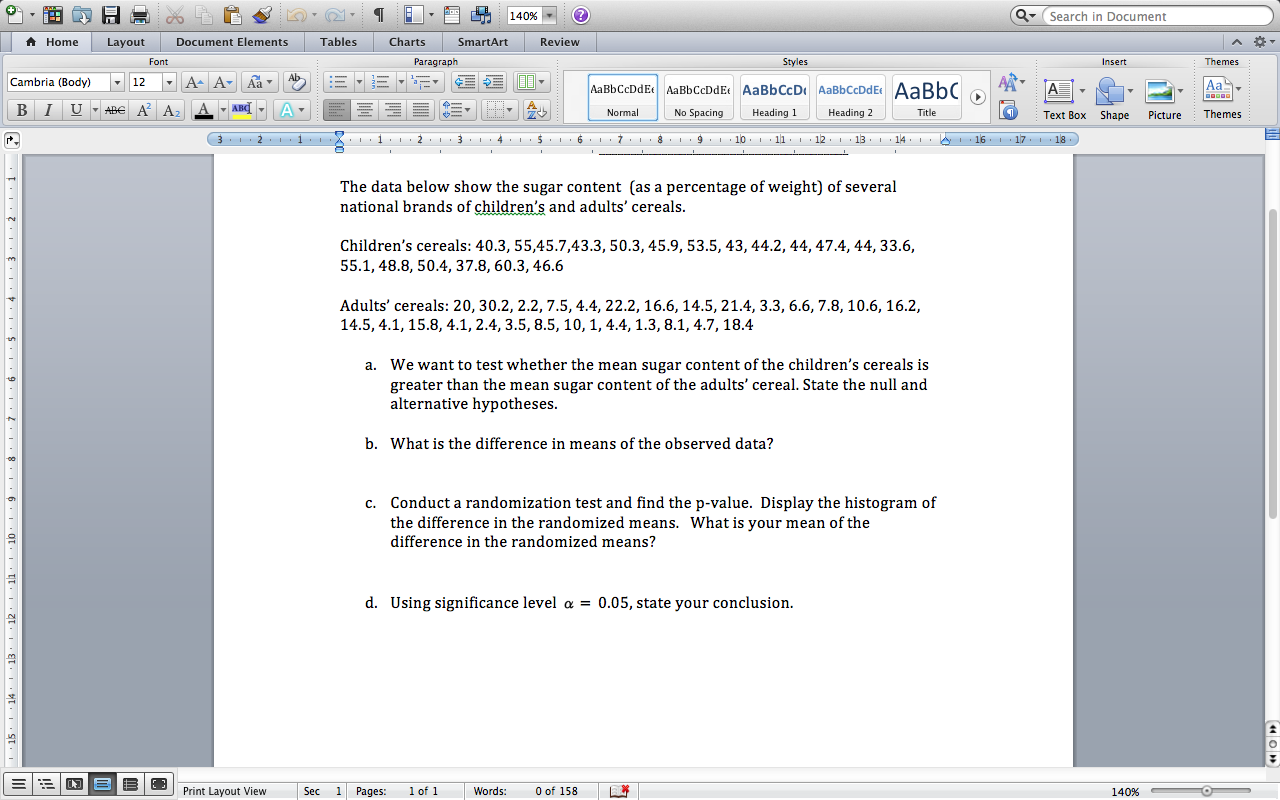 Solved 140% SmartArt Tables A Home Document Elements Charts | Chegg.com