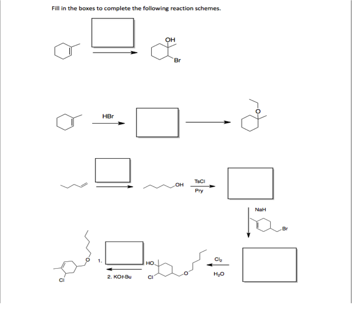 Solved Fill in the boxes to complete the following reaction | Chegg.com