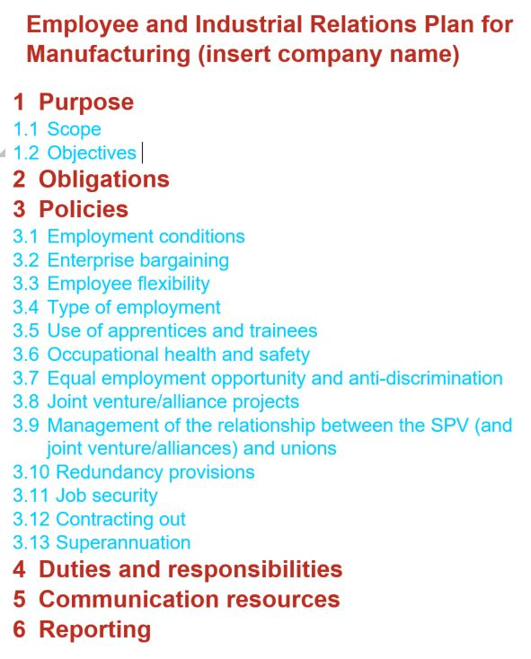 Solved Employee and Industrial Relations Plan for | Chegg.com
