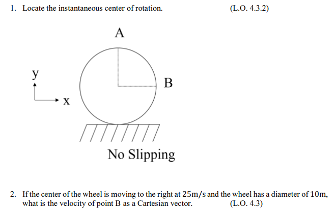 Solved . Locate the instantaneous center of rotation (L.O. | Chegg.com