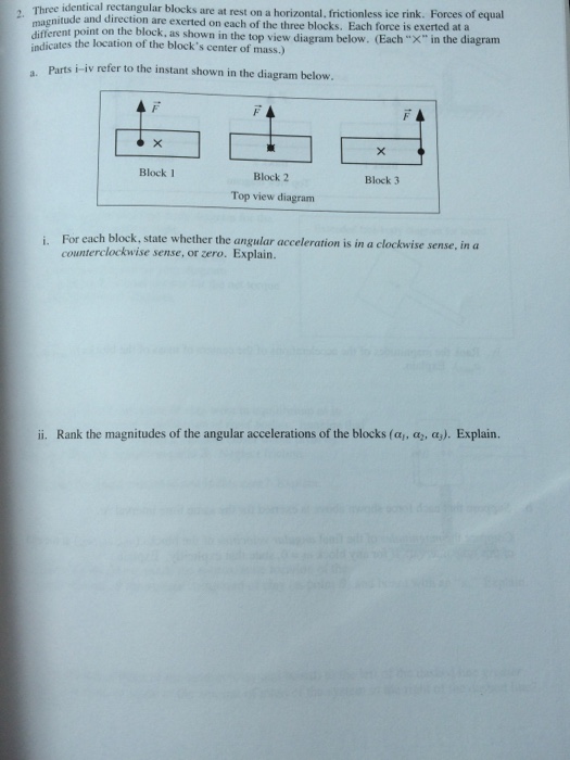 Solved Three identical rectangular blocks are at rest on a | Chegg.com