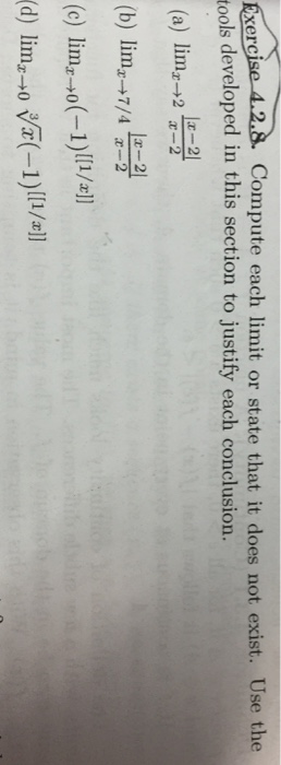 Solved Compute each limit or state that it does not exist. | Chegg.com