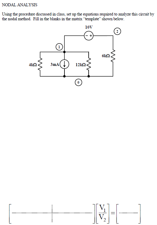 Solved NODAL.ANALYSIS Using the procedure discussed in | Chegg.com