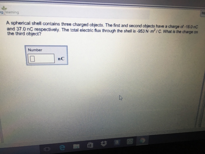 Solved A spherical shell contains three charged objects The | Chegg.com