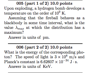 Solved 005 (part 1 of 2) 10.0 points Upon exploding, a | Chegg.com