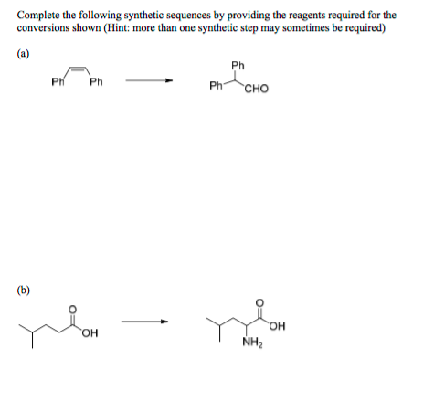 Solved Complete the following synthetic sequences by | Chegg.com