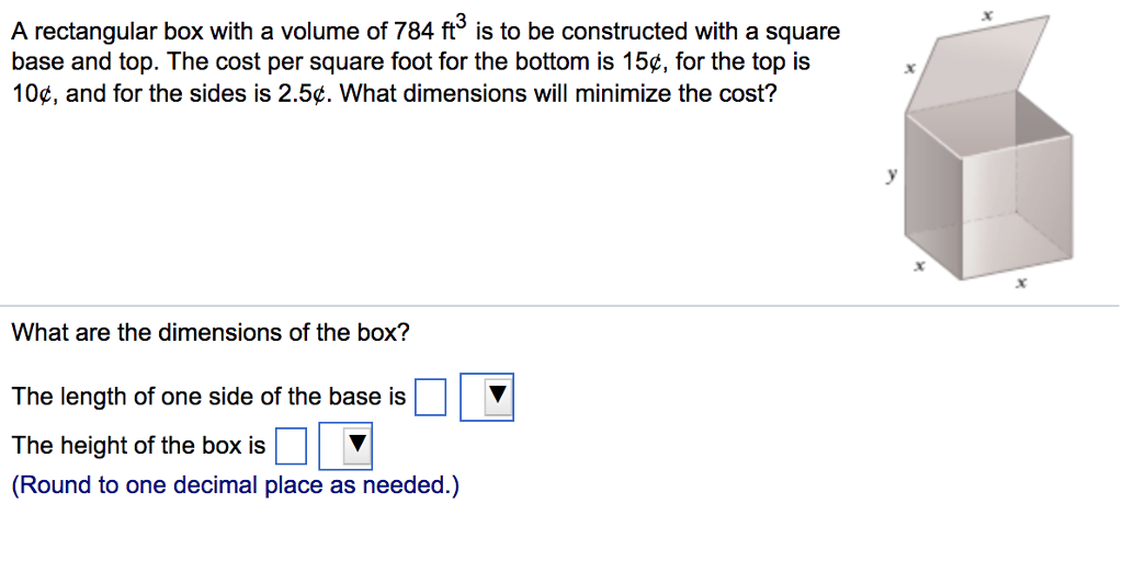 Solved 3 A rectangular box with a volume of 784 ft is to be | Chegg.com