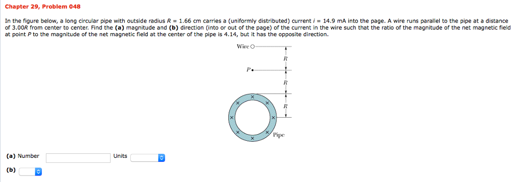 Solved In the figure below, a long circular pipe with | Chegg.com