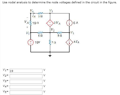 Solved Use nodal analysis to determine the node voltages | Chegg.com