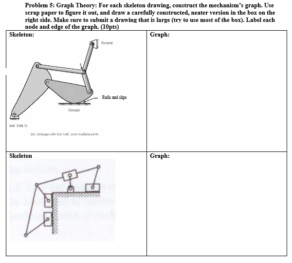 Solved Problem 5: Graph Theory: For each skeleton drawing, | Chegg.com