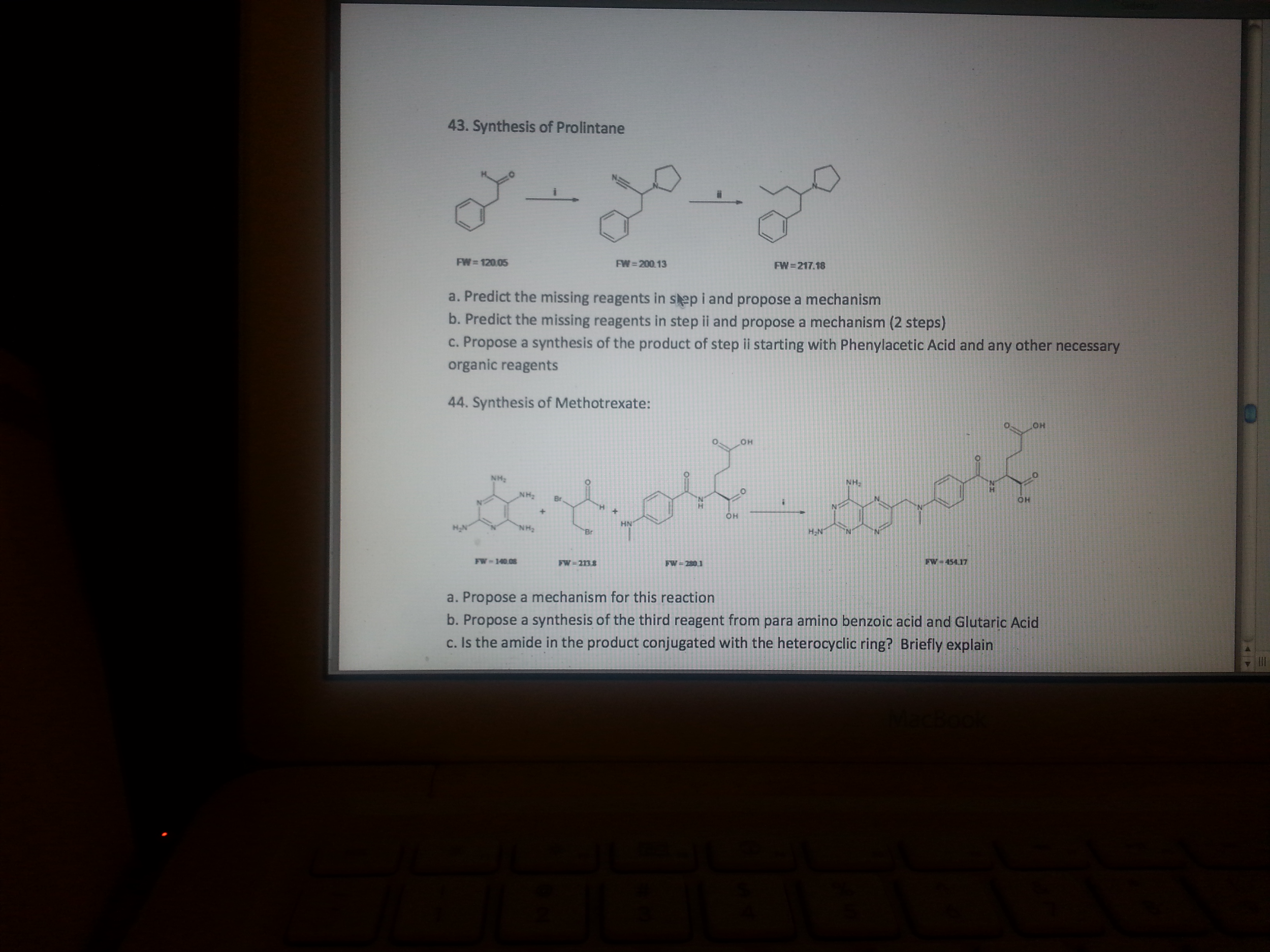 Synthesis of Prolintane Predict the missing reagents | Chegg.com