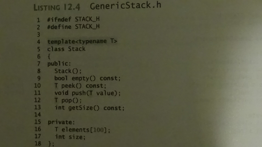 Solved 2.9 (Implement a stack class using a vector) In | Chegg.com