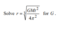 Solved Solve r-d 2 Solve r=3 fr G. for 4π | Chegg.com