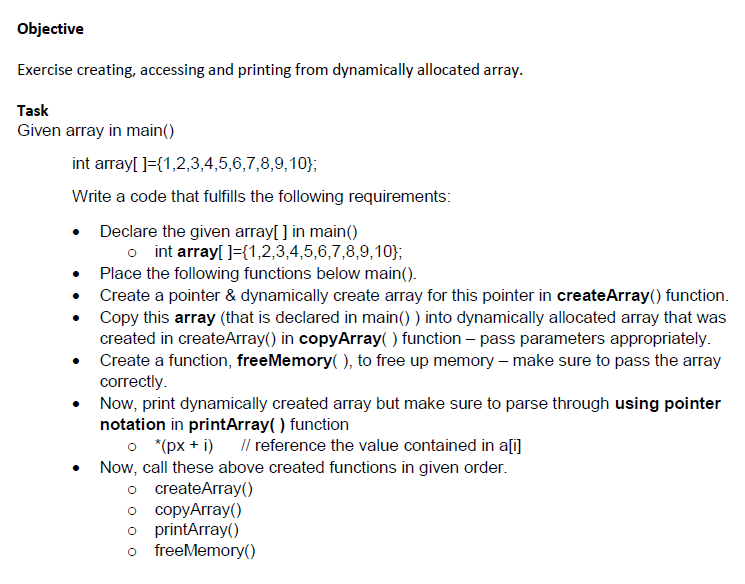 Solved Objective Exercise creating, accessing and printing | Chegg.com