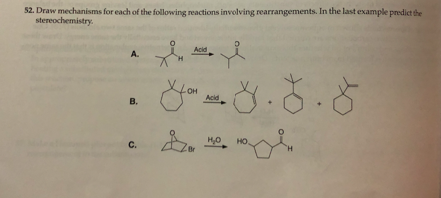 Solved 52. Draw mechanisms for each of the following | Chegg.com