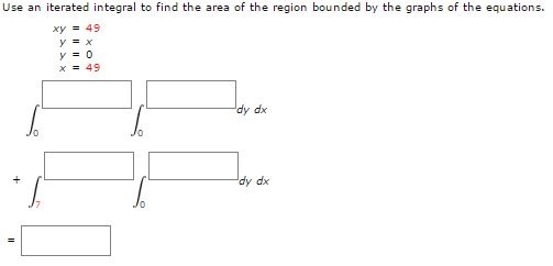 Solved Use an iterated integral to find the area of the | Chegg.com