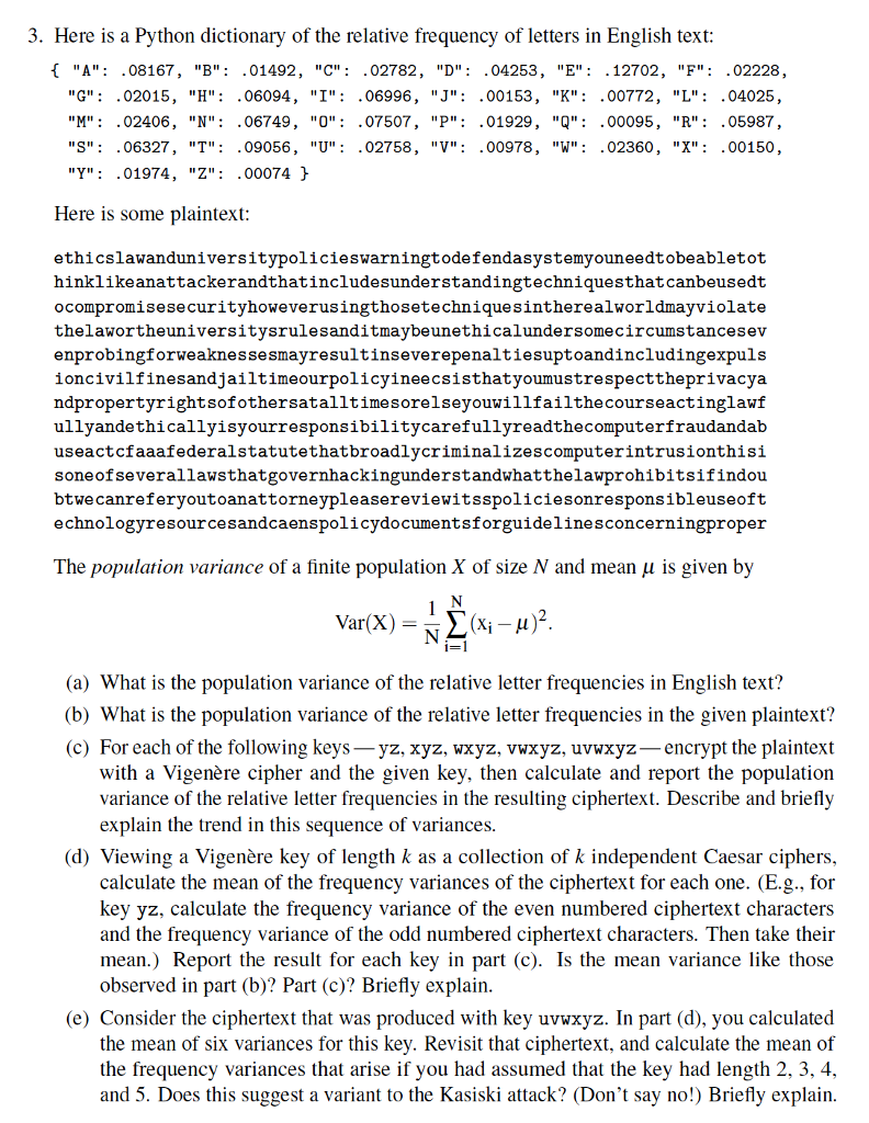 Solved 3. Here is a Python dictionary of the relative | Chegg.com