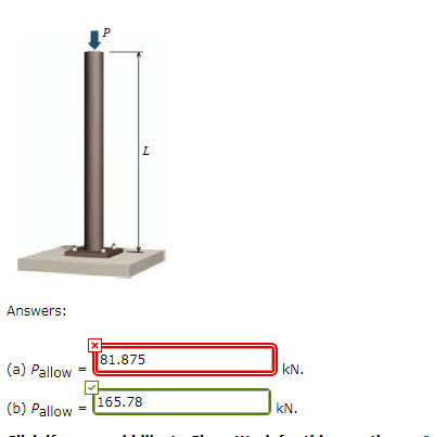 Solved Use the AISC equations to determine the allowable | Chegg.com