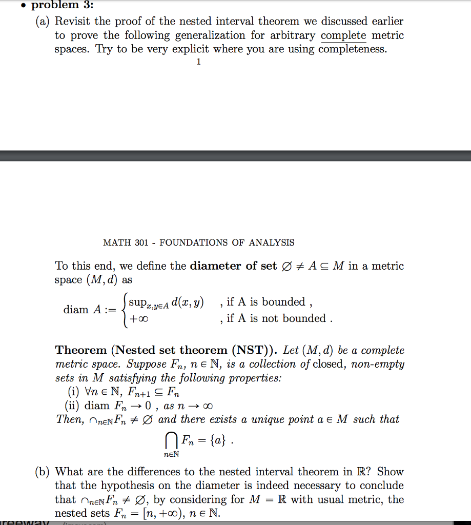 A Revisit The Proof Of The Nested Interval Theorem