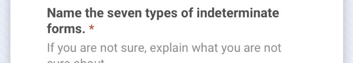 Solved Name the seven types of indeterminate forms. * If | Chegg.com