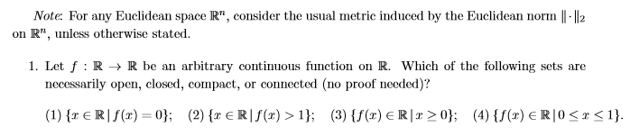 Solved Let f: R rightarrow R be an arbitrary continuous | Chegg.com