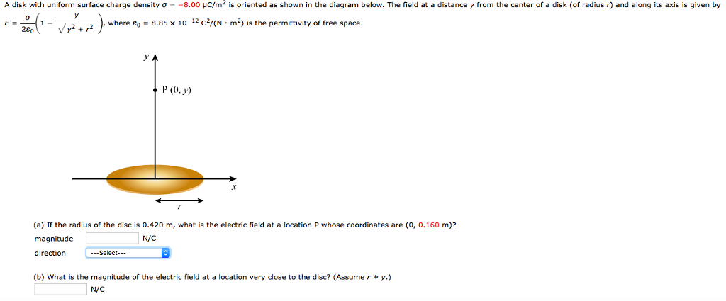 Solved A disk with uniform surface charge density sigma = | Chegg.com