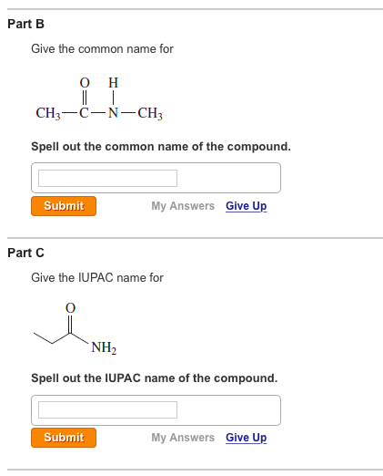 Solved Part C Give the IUPAC name for NH2 NIH Spell out the | Chegg.com