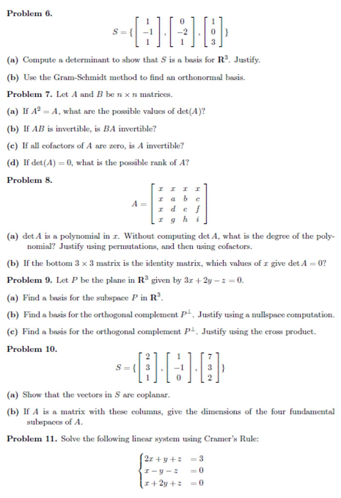 Solved S = {[1 -1 1], [0 -2 1], [1 0 3]} Compute a | Chegg.com