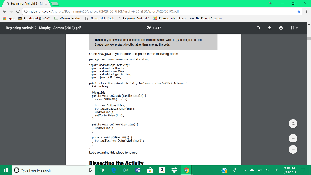 Solved Beginning Android 2 MX > g D | Chegg.com