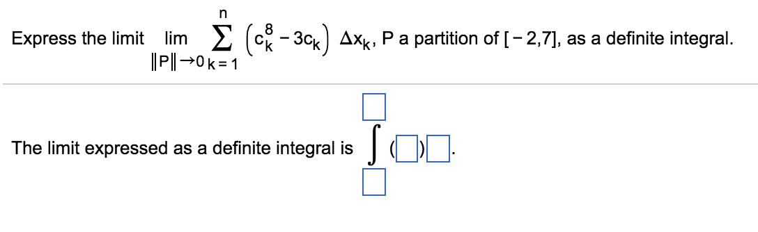 Solved Express the limit lim_||p|| rightarrow 0 sigma^n_k = | Chegg.com