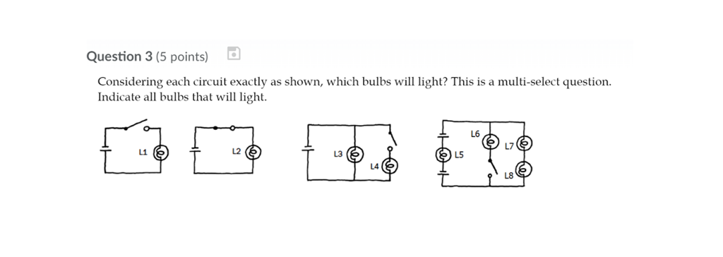 Solved Question 3 (5 points) Considering each circuit | Chegg.com Solved Question 3 (5 points) Considering each circuit | Chegg.com