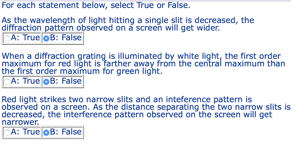 Solved For each statement below, select True or False. As | Chegg.com
