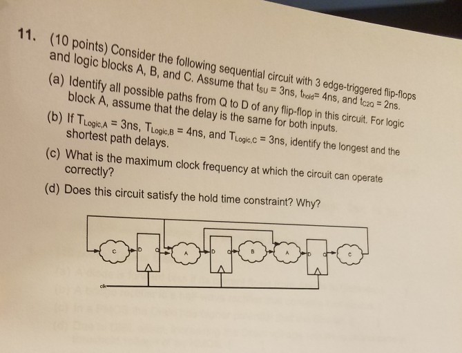 Solved 11. (10 points) Consider the following sequential | Chegg.com Solved 11. (10 points) Consider the following sequential | Chegg.com
