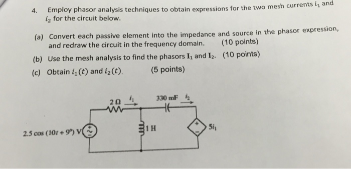 Solved Employ phasor analysis techniques to obtain | Chegg.com