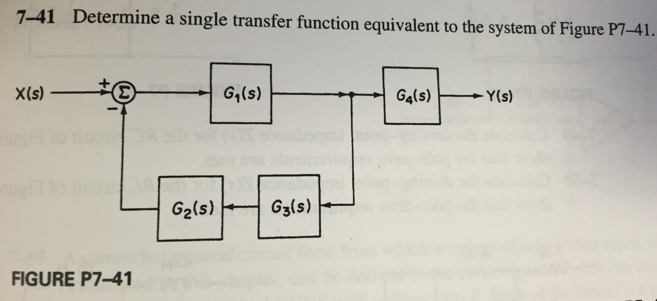 Solved Determine a single transfer function equivalent to | Chegg.com