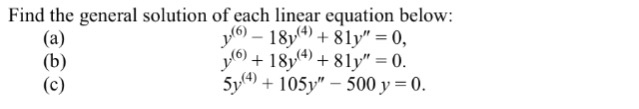 Solved Find the general solution of each linear equation | Chegg.com