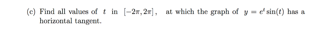 Solved Find all values of t in [-2 pi, 2 pi], at which the | Chegg.com