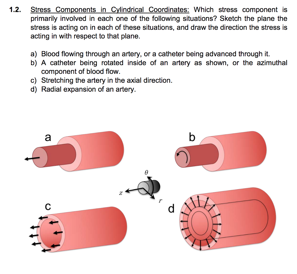 Solved 1.2. Stress Components_in_Cylindrical Coordinates: | Chegg.com