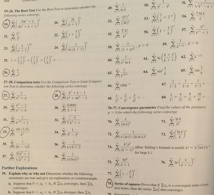 Solved The Root Test Use the Root Test to determine whether | Chegg.com