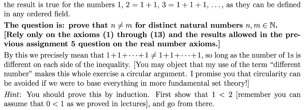 Solved which satisfy the nine Algebraic (or Field) Axioms: | Chegg.com