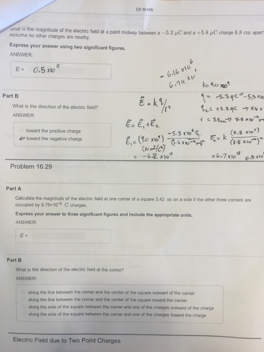Solved What 13 the magnitude of the electric field at a | Chegg.com