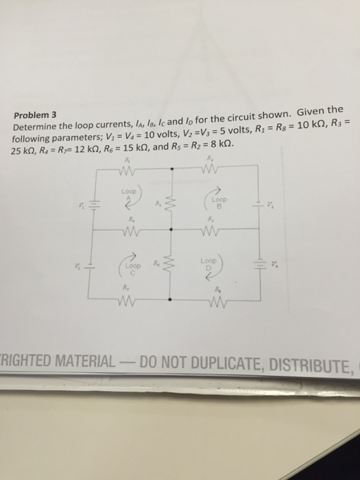 Solved Determine the loop currents, I_A, I_B, I_C and I_D | Chegg.com
