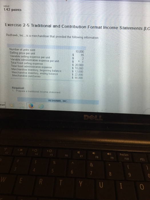 Solved Traditional and Contribution Format Income Statements | Chegg.com