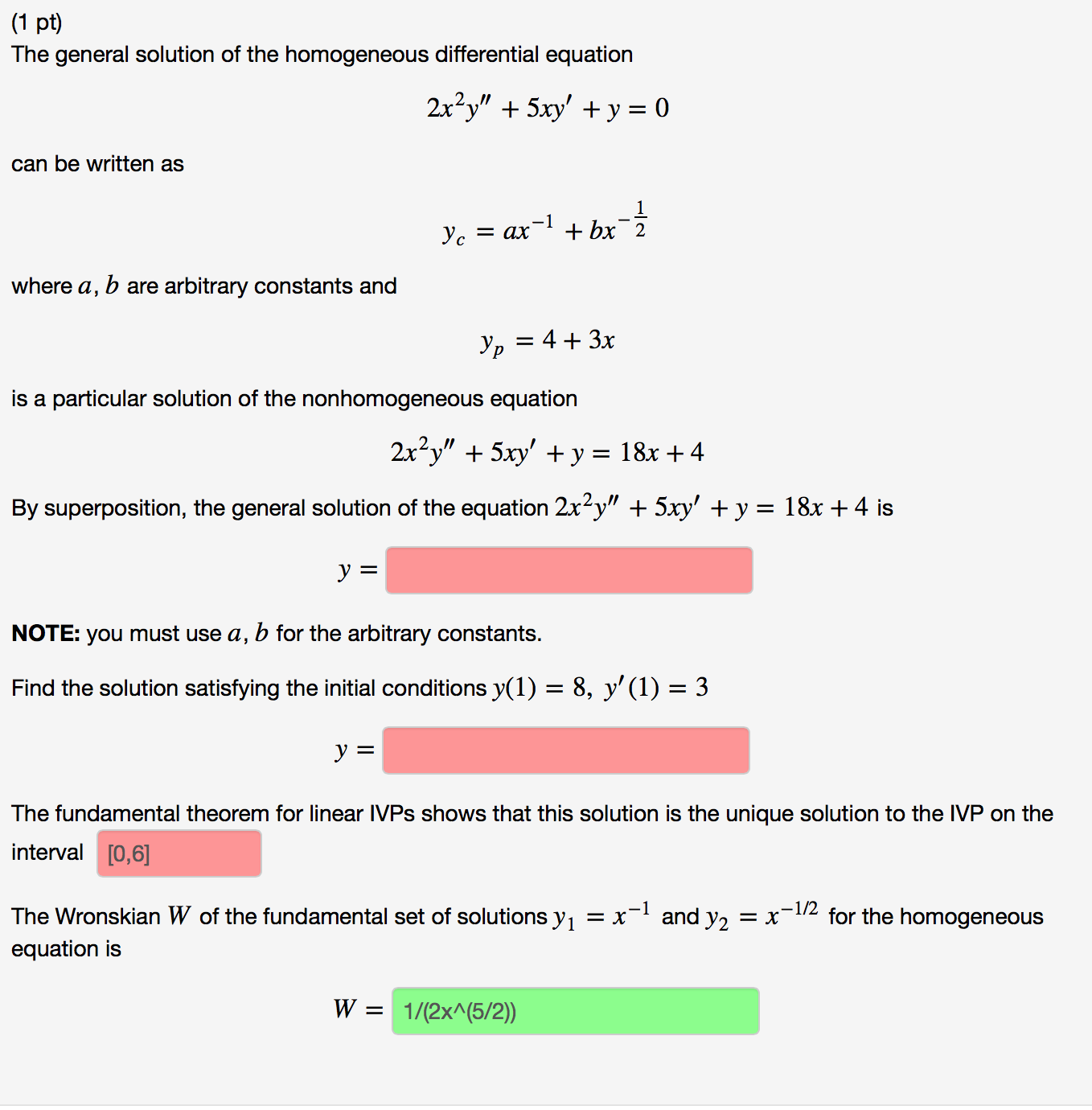 Solved The general solution of the homogeneous differential | Chegg.com