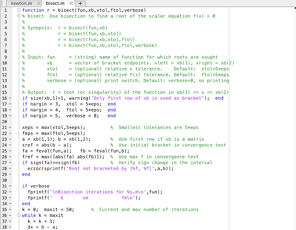 Solved Create function script with MATLAB SOFTWARE. Newton | Chegg.com