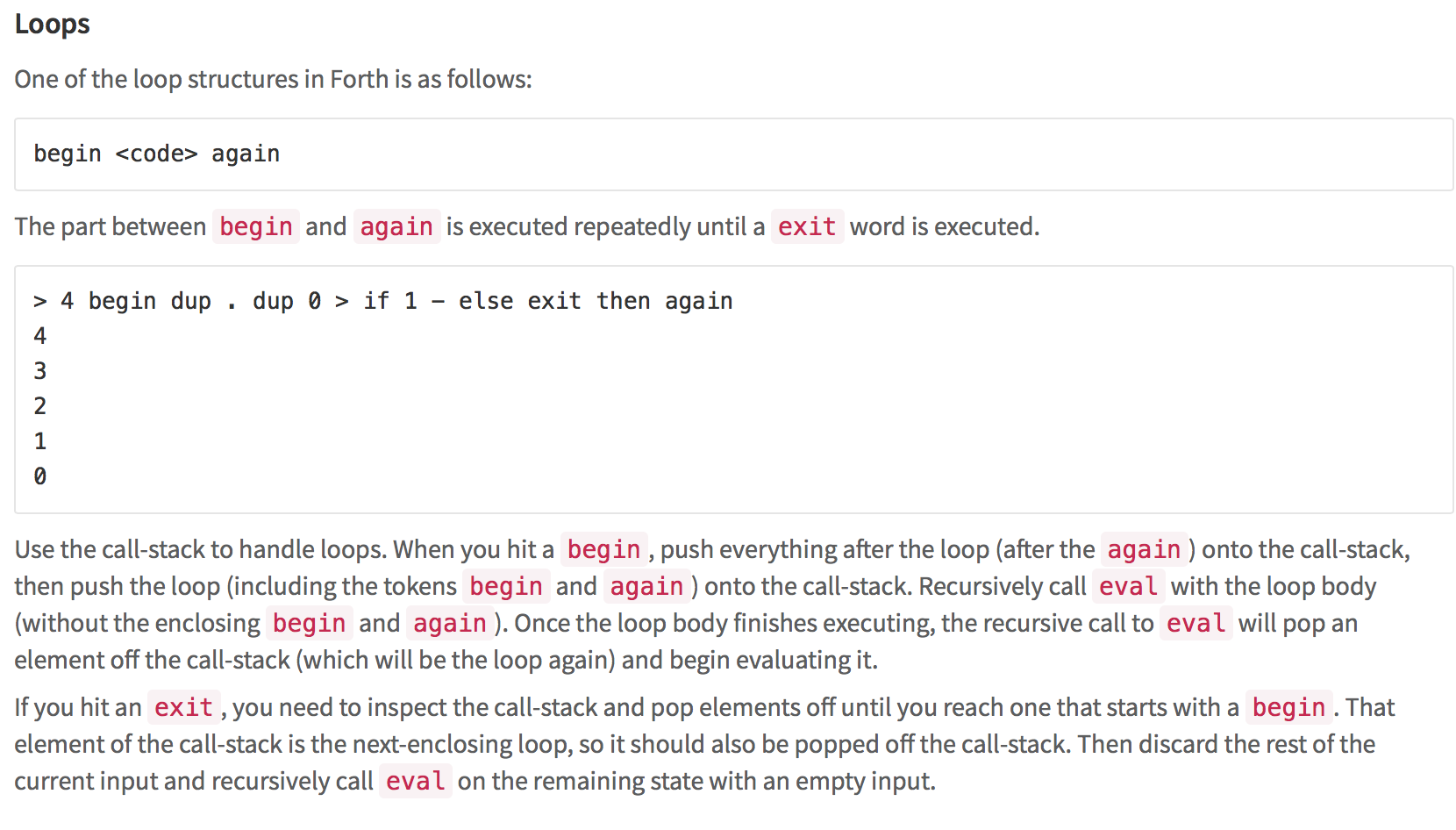 Solved Loops One of the loop structures in Forth is as | Chegg.com