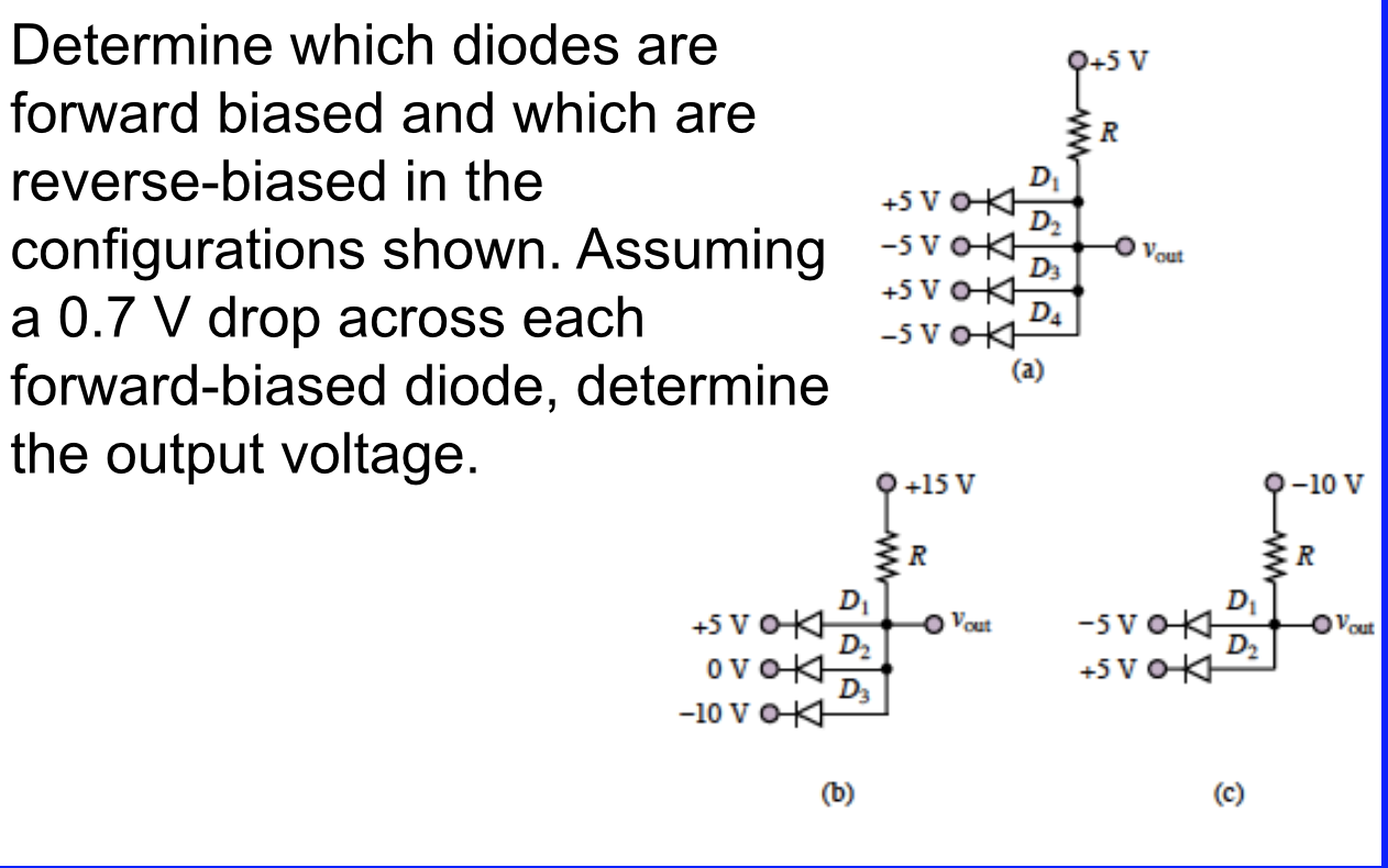Solved Determine which diodes are forward biased and which | Chegg.com