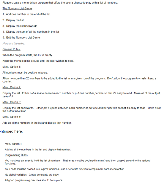 Solved Here is pseudocode to go along: function prototypes | Chegg.com